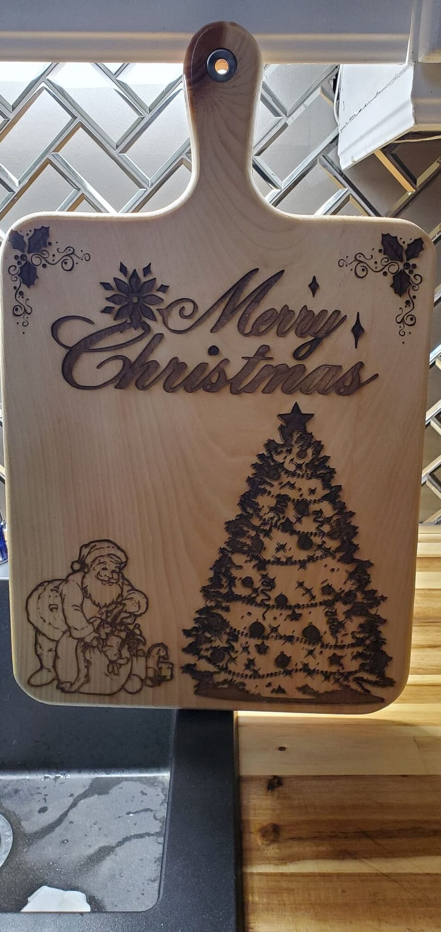 Christmas Serving Paddle - This and That Engravings