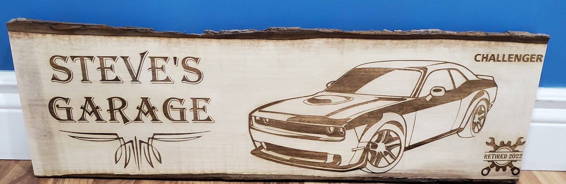 Live Edge Wood Slab Sign - This and That Engravings